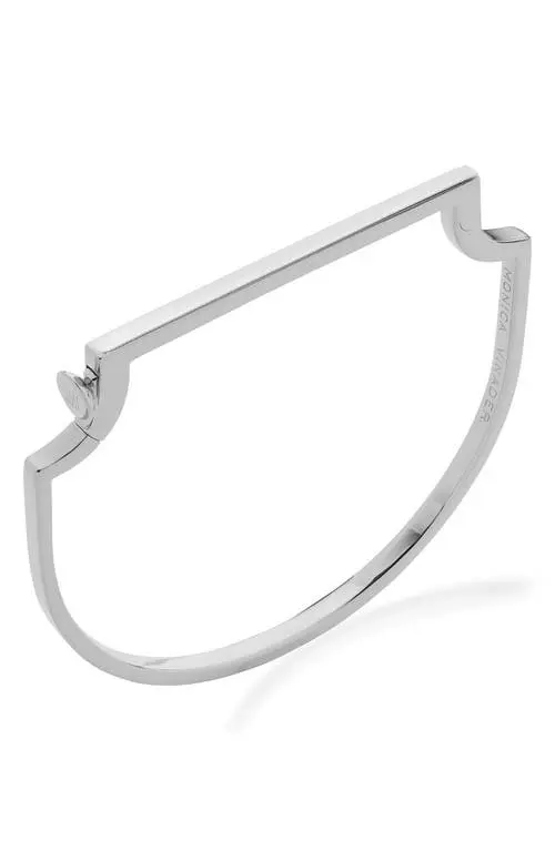 Monica Vinader Signature Skinny Bangle - Silver