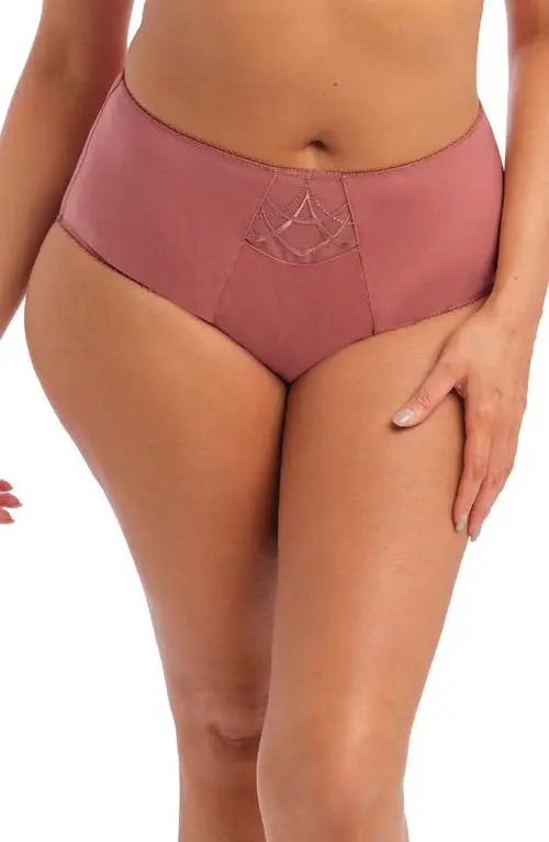 Elomi Cate Full Figure High Waist Briefs - Rosewood