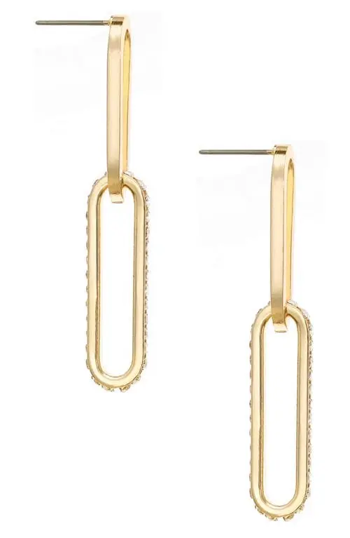Ettika 18k- Plated Link Drop Earrings