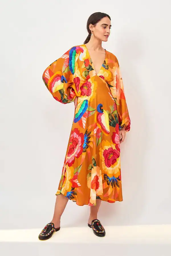 Farm Rio Cashew Floral Maxi Dress In Multi - 40% Off | Editorialist