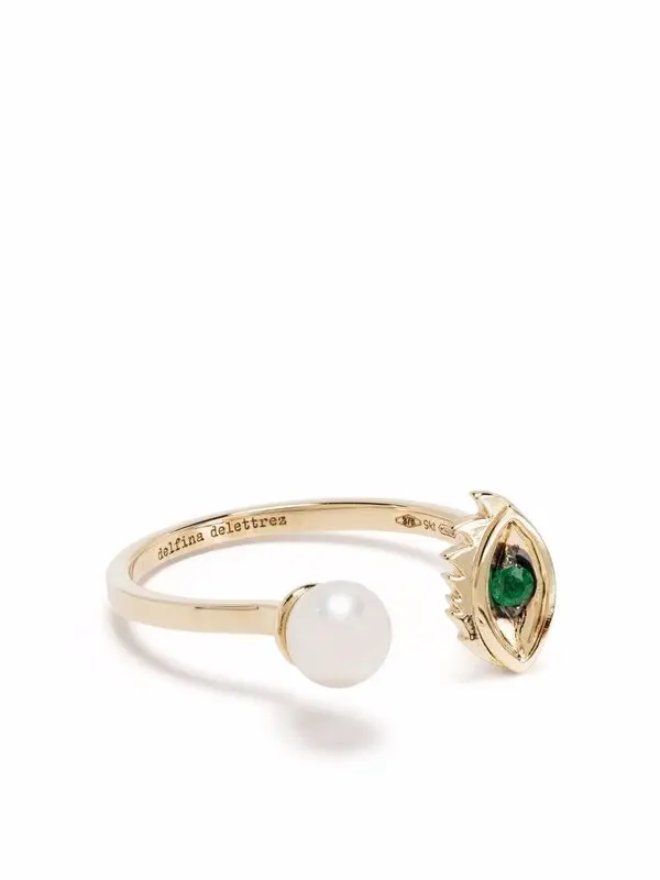 Delfina Delettrez 9kt Yellow Micro-eye Ring