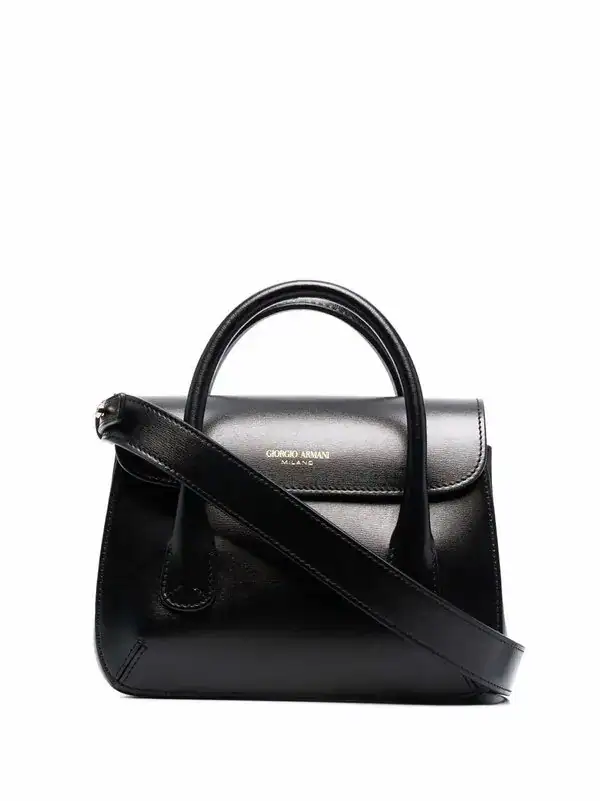 Giorgio Armani La Prima Boston Top Handle Bag - Black | Editorialist