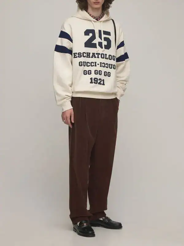 Gucci 25 Eschatology Cotton Hoodie - White | Editorialist