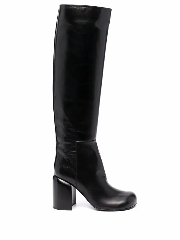 JIL SANDER Knee-length High-heel Leather Boots
