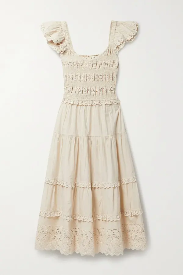 chinese dress ladies Everleigh milkmaid Sleeve Exposed Back Dress White L