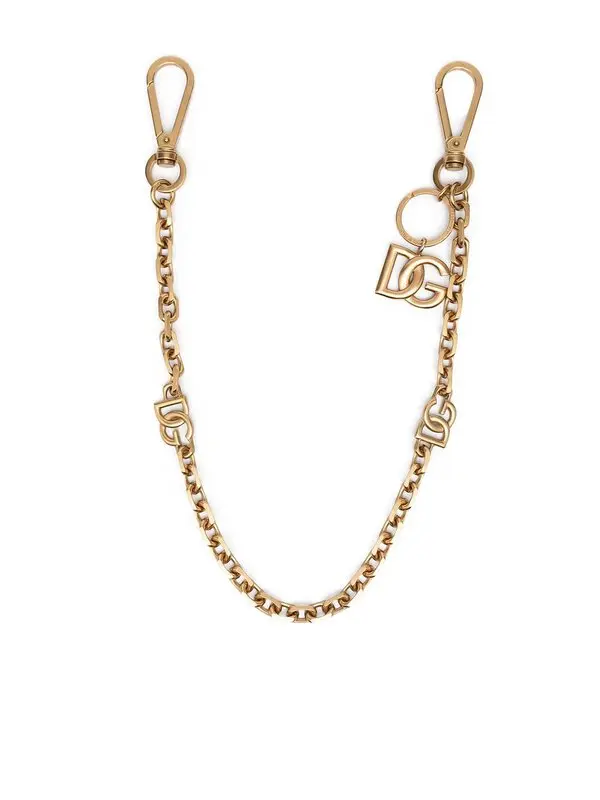 Dolce & Gabbana Logo-charm Chain-link Necklace - Gold