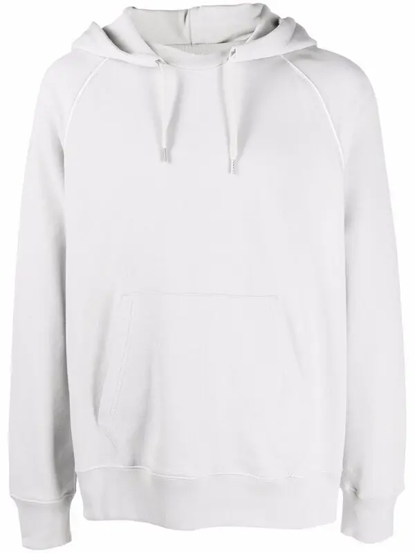 Helmut Lang Back-logo Cotton Hoodie - Grey