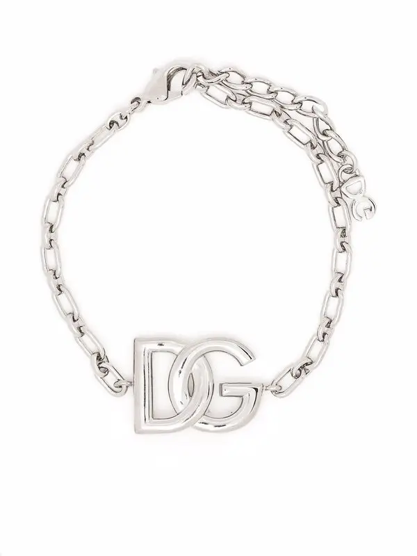 Dolce & Gabbana Logo-plaque Chain-link Bracelet