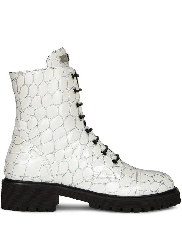 GIUSEPPE ZANOTTI Thora Lace-up Boots - White