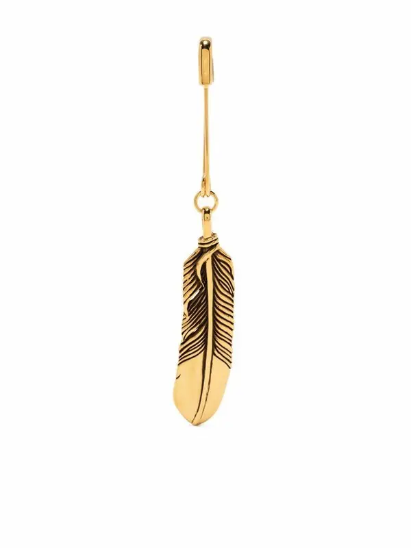 Ambush Feather-Charm Safety-Pin Earring In Gold - 50% Off 