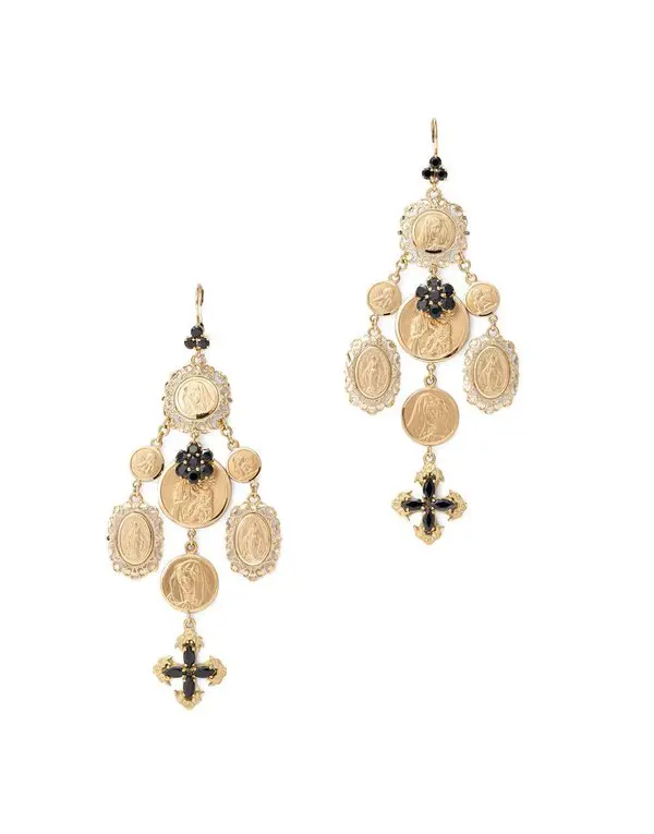 Dolce & Gabbana 18k Yellow Sicily Sapphire Earrings