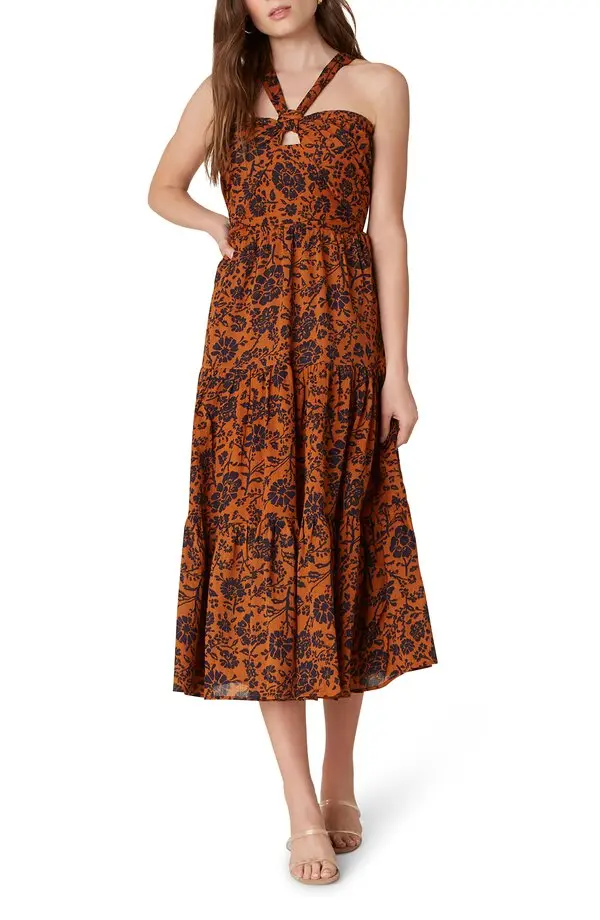 Steve Madden Bb Dakota Batik A Peek Floral Dress In Rustic Orange - 58% Off  | Editorialist