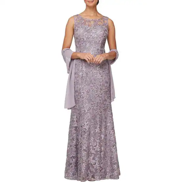 alex evenings women's long sleeveless dress with shawl Sage Kimono Sleeve Embellished Maxi Dress – Shimmi Dresses main image 1