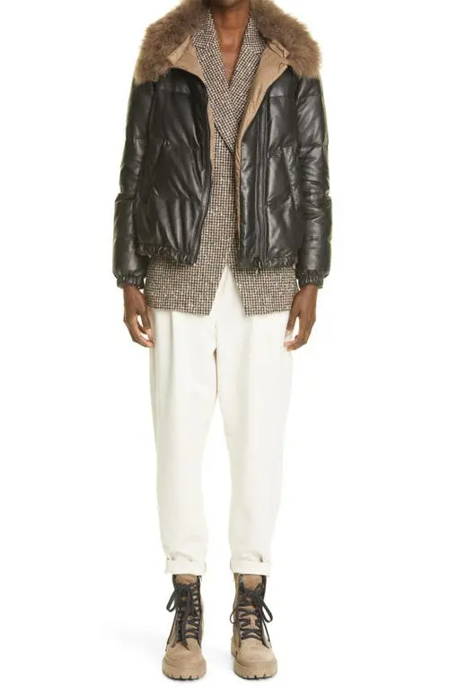 Brunello Cucinelli Cotton Blend Interlock Pants
