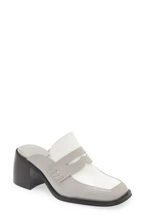 Jeffrey Campbell Ecole Loafer Pump In Grey Box White Box 62% Off