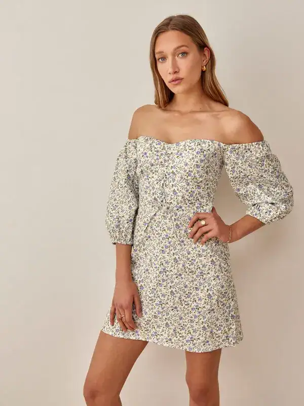 Reformation Kathryn Linen Dress - Pixie | Editorialist