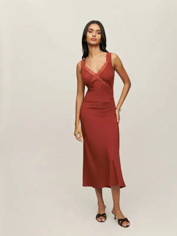Buy REFORMATION Provence Dress - Oxide At 70% Off