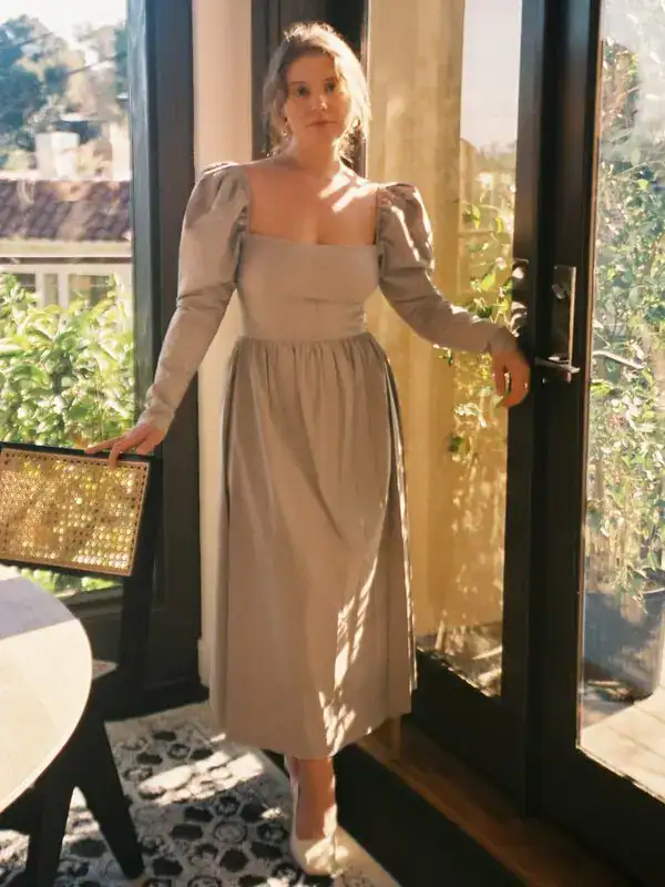 Reformation Luce Dress - Khaki | Editorialist