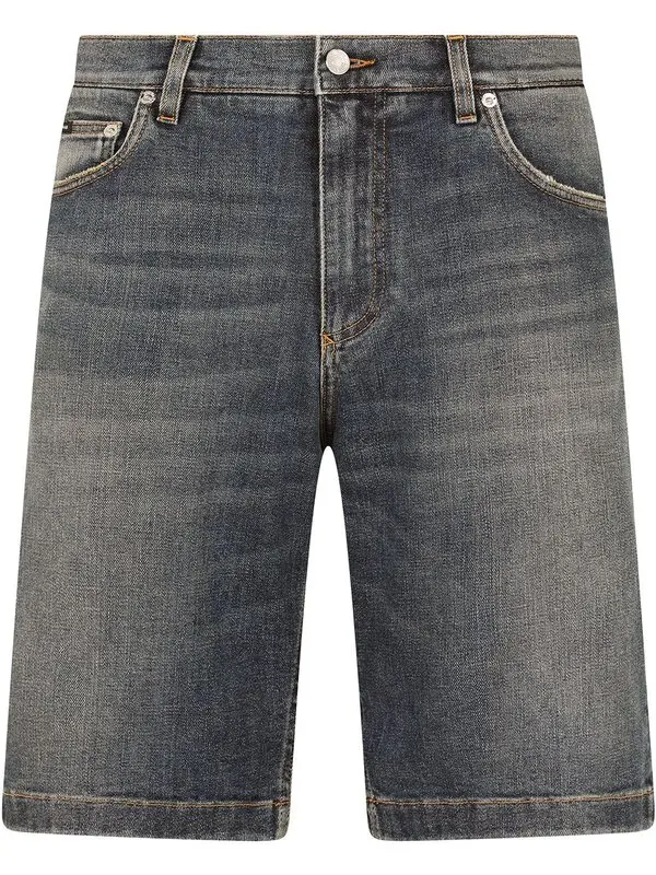 Dolce & Gabbana Knee-length Denim Shorts - Blue