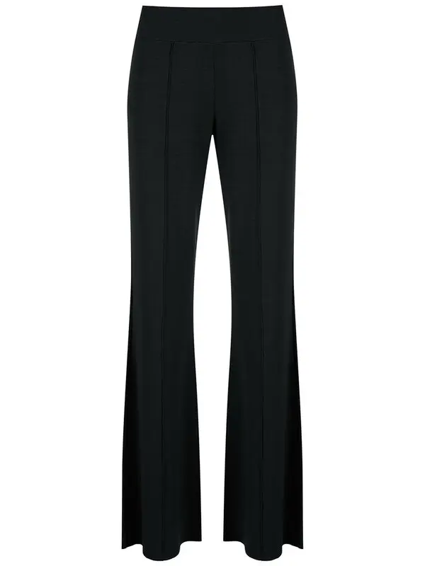 LYGIA & NANNY Flared Pleated Trousers - Black