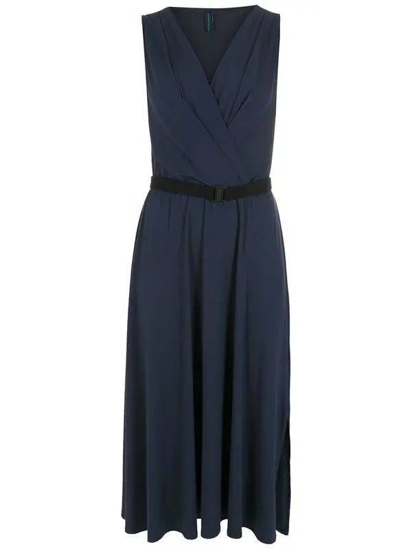 LYGIA & NANNY Belted Wrap Midi Dress - Blue