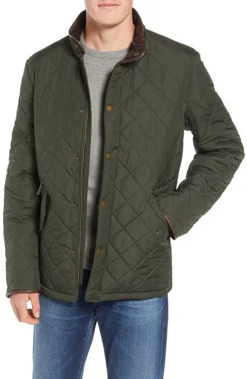 Barbour Powell Diamond Quilted Jacket - Sage