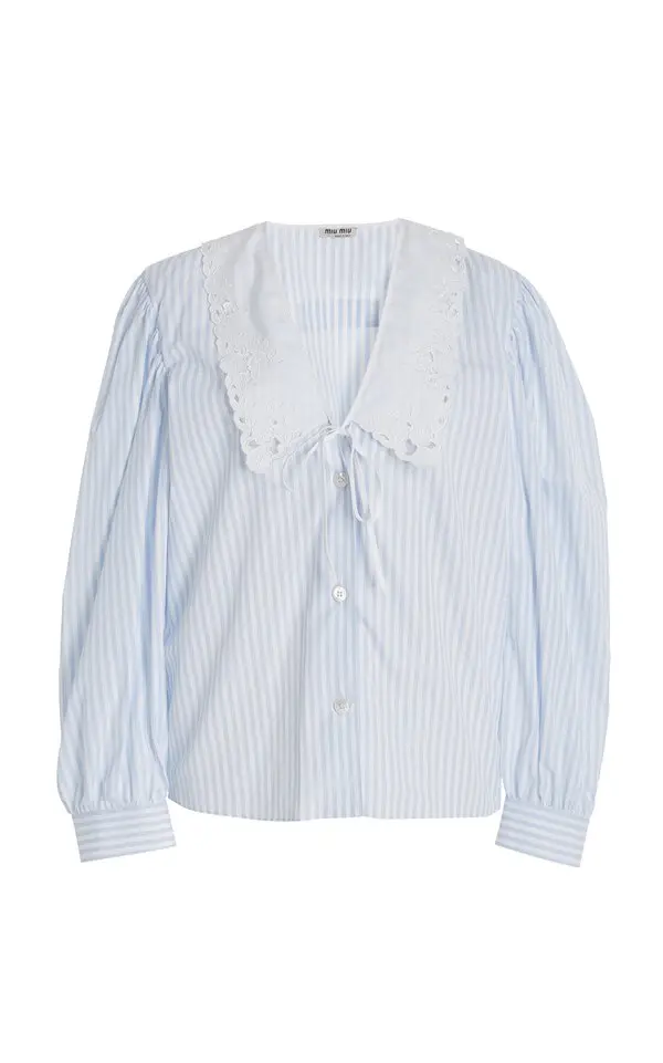 Miu Miu Collared Cotton Top