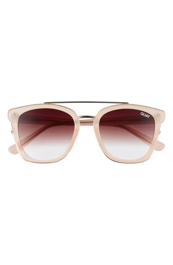 Quay Australia Sweet Dreams 55mm Square Sunglasses - Blush  display picture 1