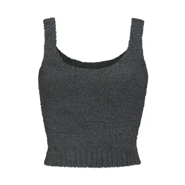 Skims Cozy Knit Tank - Green | Editorialist