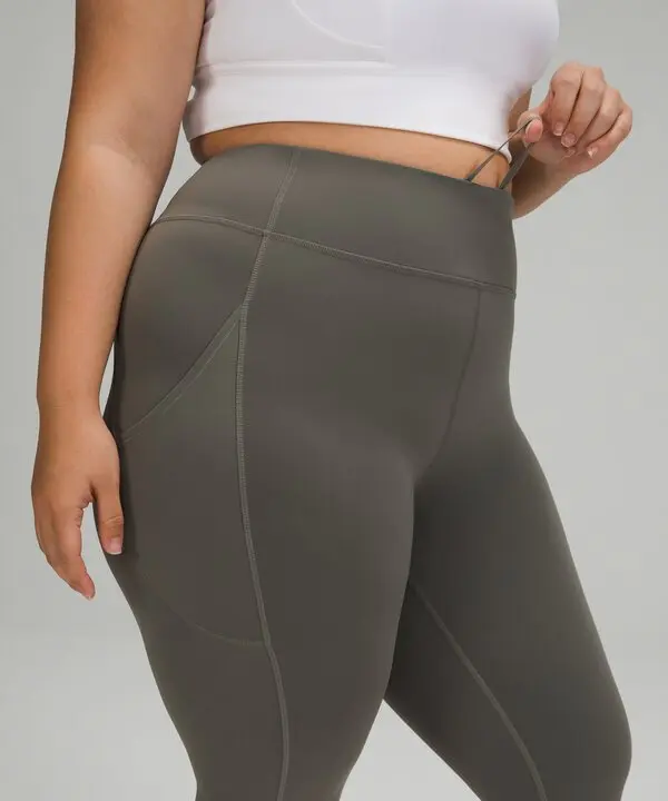 Lululemon Invigorate High-Rise Crop 23 Khaki Editorialist