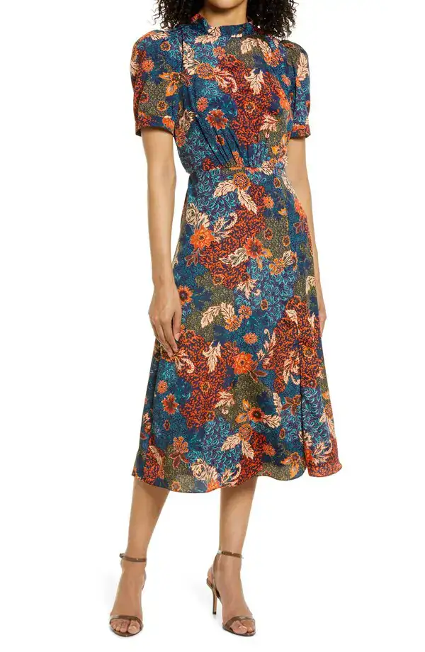 polo shirt dress midi Women's Made The Right Call Chambray Blue Collared Midi T-Shirt Dress | Size: L