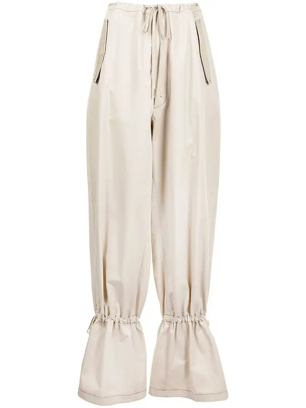 DION LEE Eyelet Tie Tapered Trousers