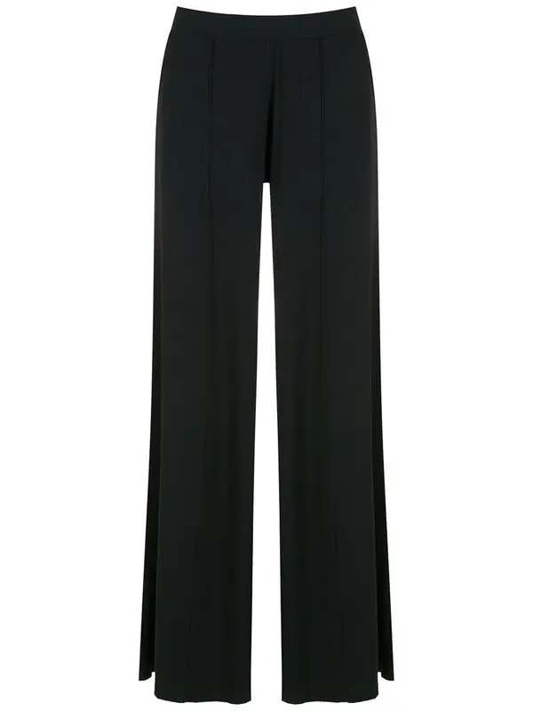 LYGIA & NANNY Flared Pleated Trousers - Black