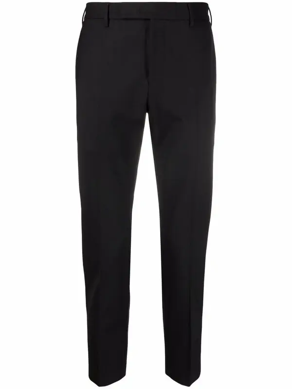 PT TORINO Cropped Tailored Trousers - Black