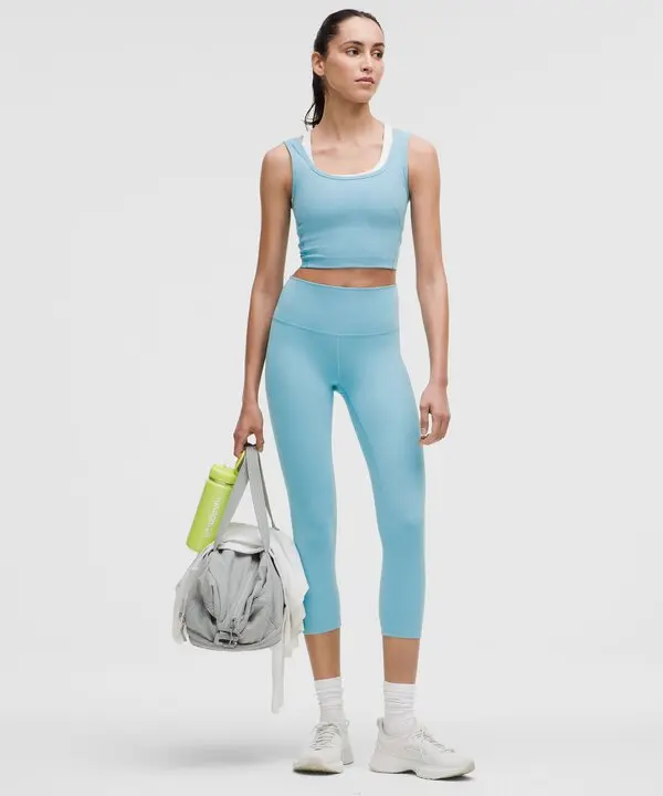 Lululemon Wunder Train High-rise Crop 21 - Washed Blue