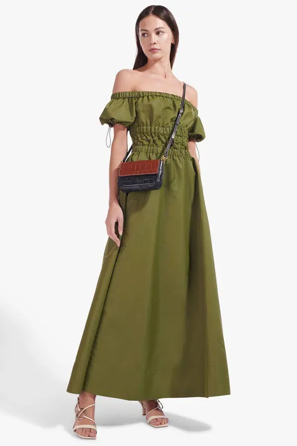 Staud Vine Dress | Olive - Green | Editorialist