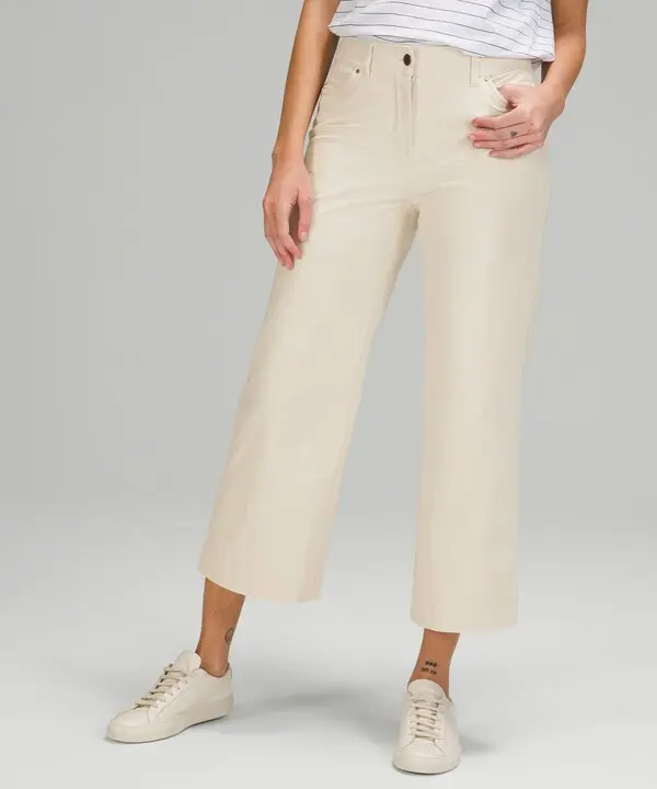 Lululemon City Sleek Pocket Wide Leg Pants White Opal