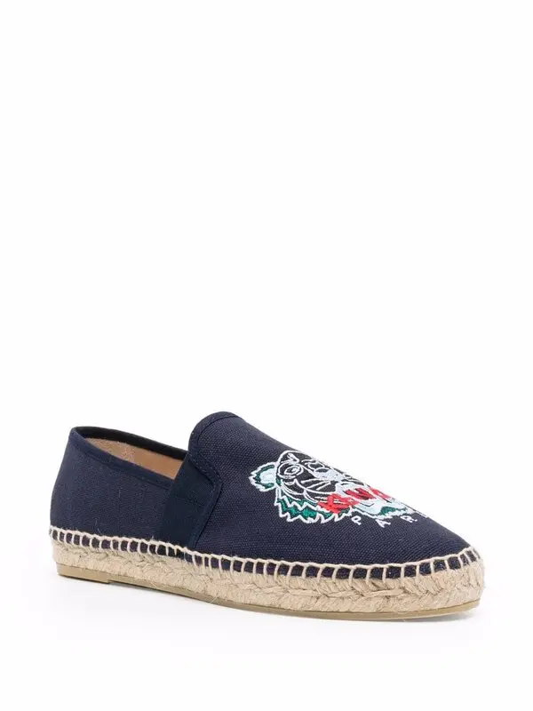 Kenzo Navy Embroidered Tiger Slip-On Espadrilles Kenzo Navy Canvas Tiger Espadrilles women size 40 | eBay main image 4