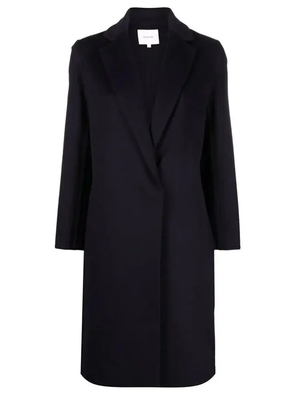 Vince Single-breasted Fitted Coat - Blue