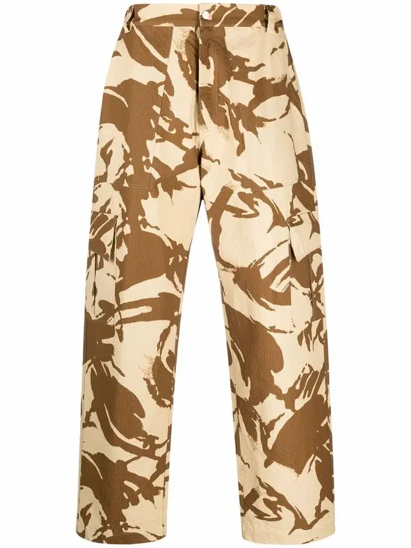 PARIA /FARZANEH Camouflage Print Cargo Trousers