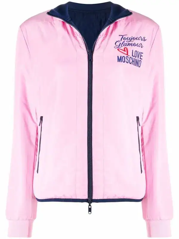 Moschino Reversible Heart-Quilted Jacket In Pink 52% Off