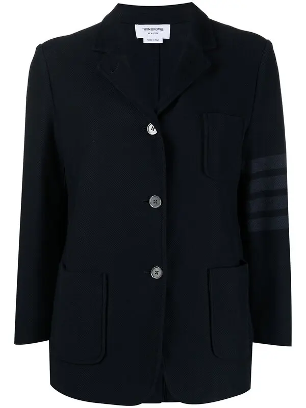 Thom Browne 4-bar Stripe Twill Sack Jacket - Blue