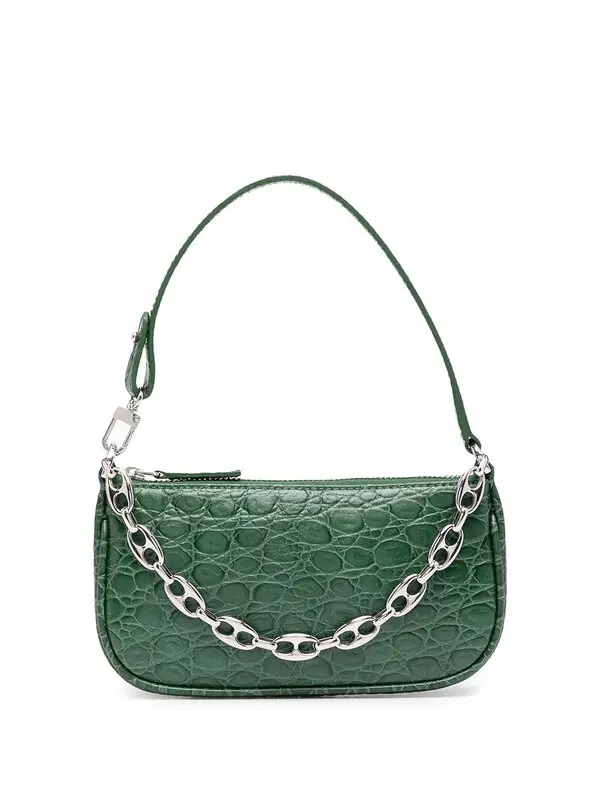 By Far Mini Rachel Embossed Shoulder Bag In Green 30% Off