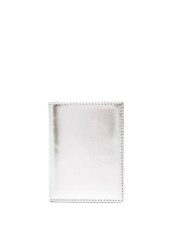 Comme Des Garçons Metallic Bi-fold Cardholder - Silver