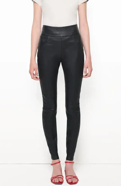 AS By DF Gigi Stretch Leather Leggings - Black