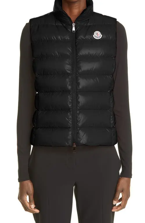 Moncler Ghany Water Resistant Puffer Vest - Black