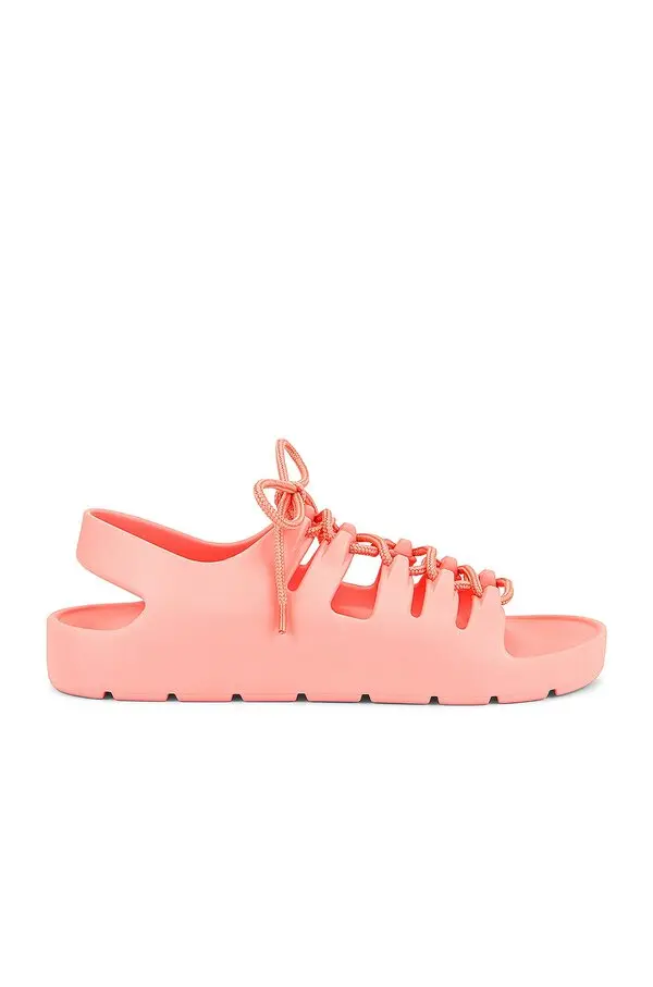 Bottega Veneta Jelly Lace Up Sandals - Flamingo