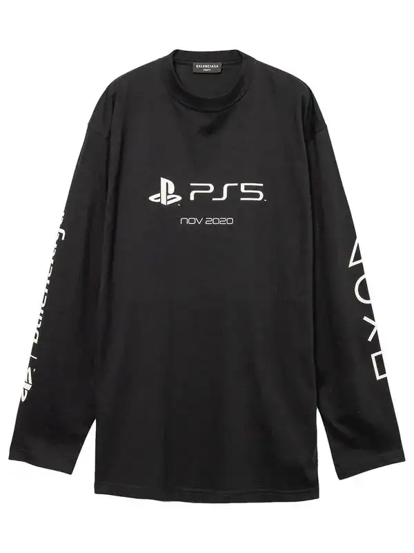 Balenciaga X Playstation Ps5 Long-Sleeve T-Shirt - Black 