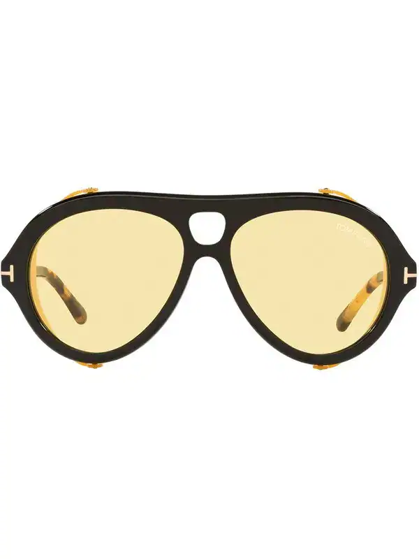 Tom Ford Ft0882 Pilot-Frame Sunglasses - Black | Editorialist display picture 1
