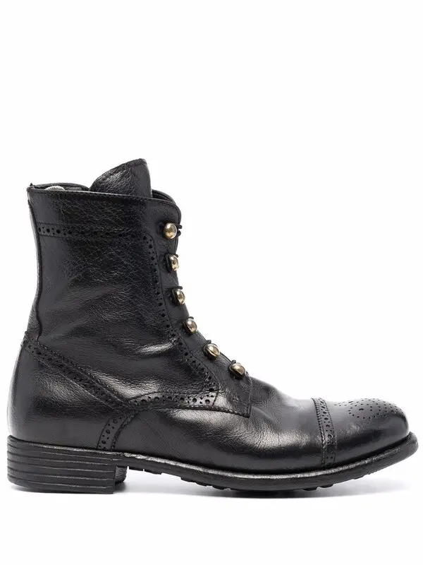 Officine Creative Off-centre Button Boots